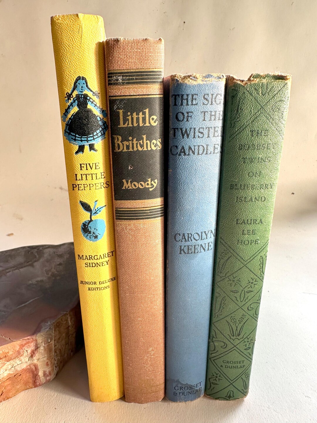 Vintage Illustrated Hardcover Book Set: Bobbsey Twins, Nancy Drew ...