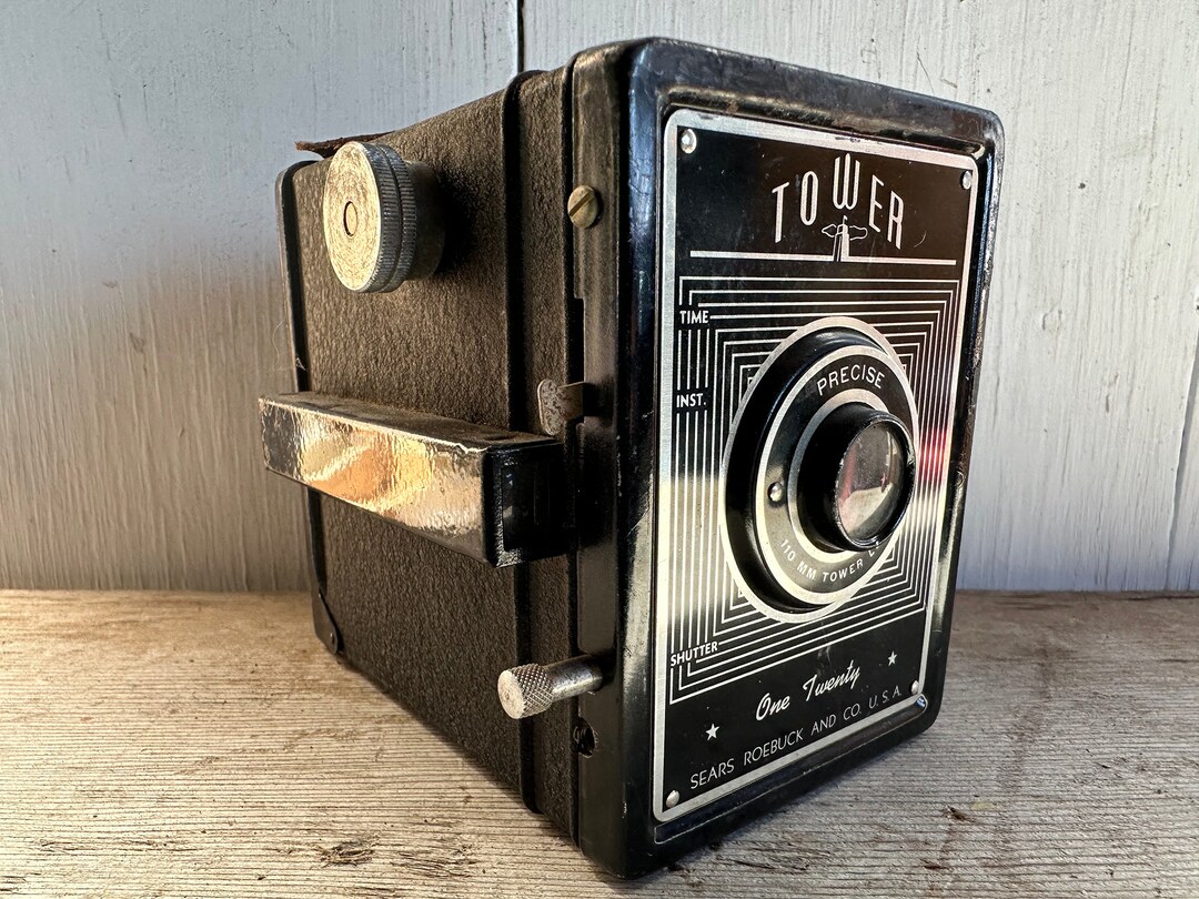 Vintage 1950s Tower One Twenty Box Camera: Mid Century Modern Decor - Etsy