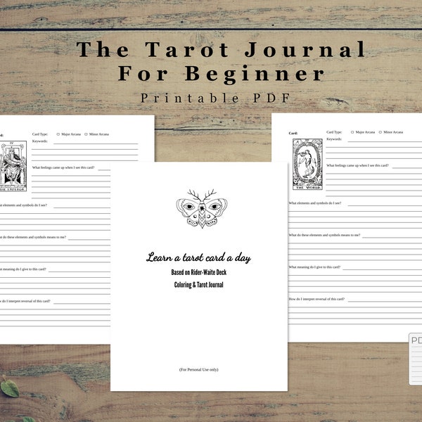 Tarot Journal Printable - Etsy