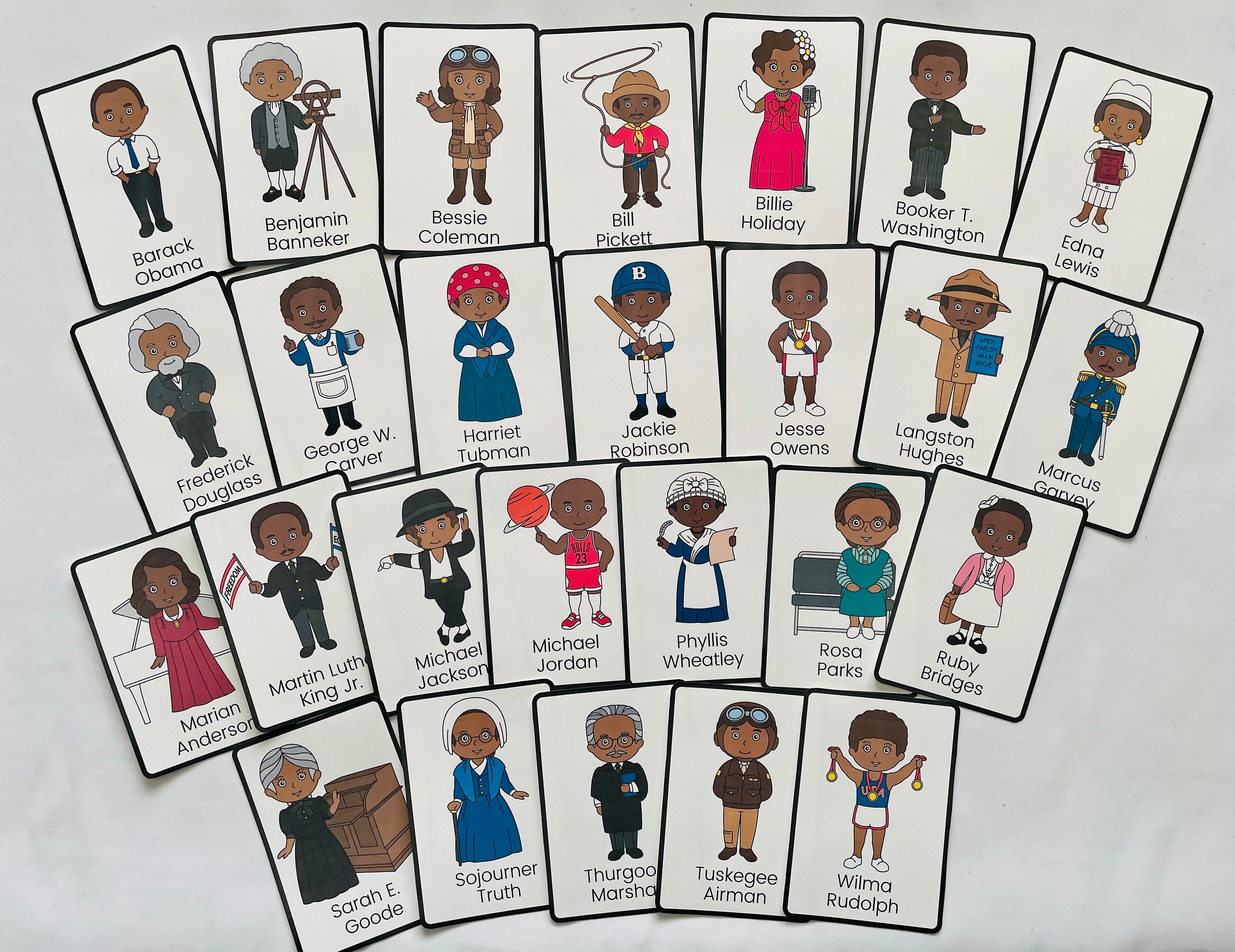 26 Important Figures in Black History Printable Flashcards With ...