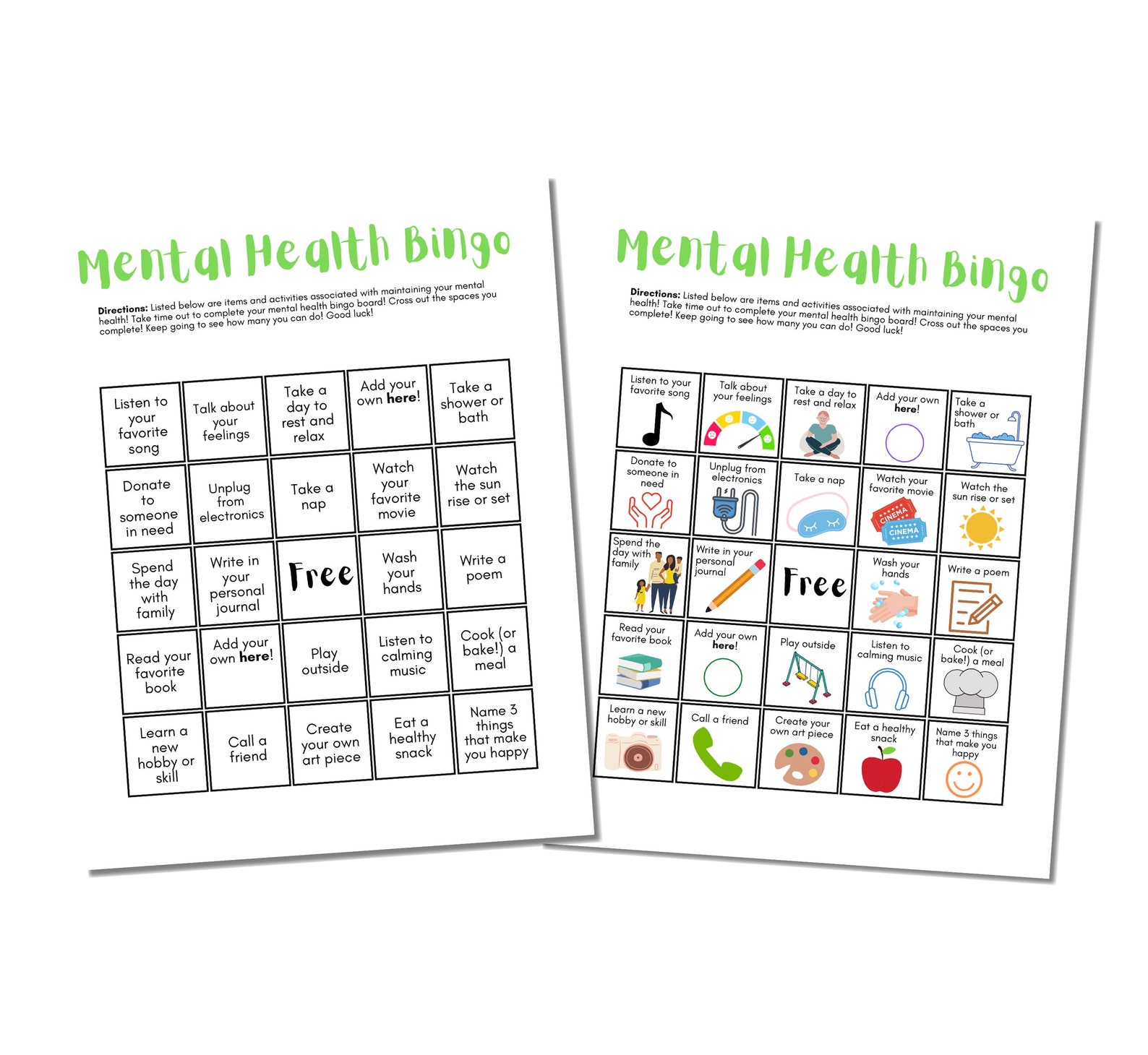 Mental Health Bingo for Kids! - Have Fun Taking Care of Your Mental ...