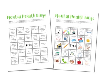 Mental Health Bingo - Etsy