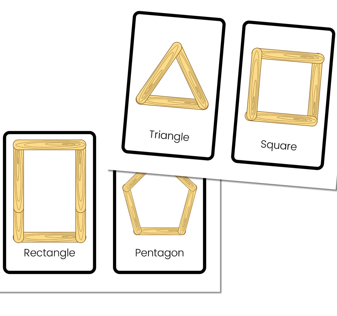 My Popsicle Stick Shapes Activity - Includes Triangle, Square ...