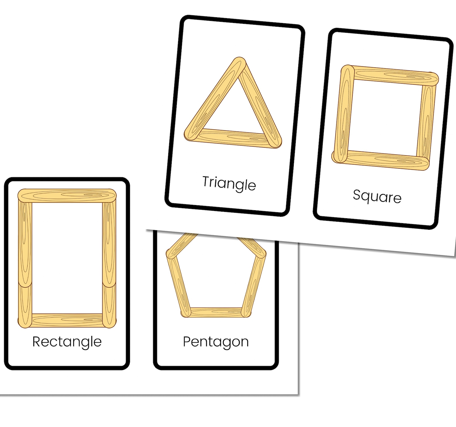 My Popsicle Stick Shapes Activity - Includes Triangle, Square ...