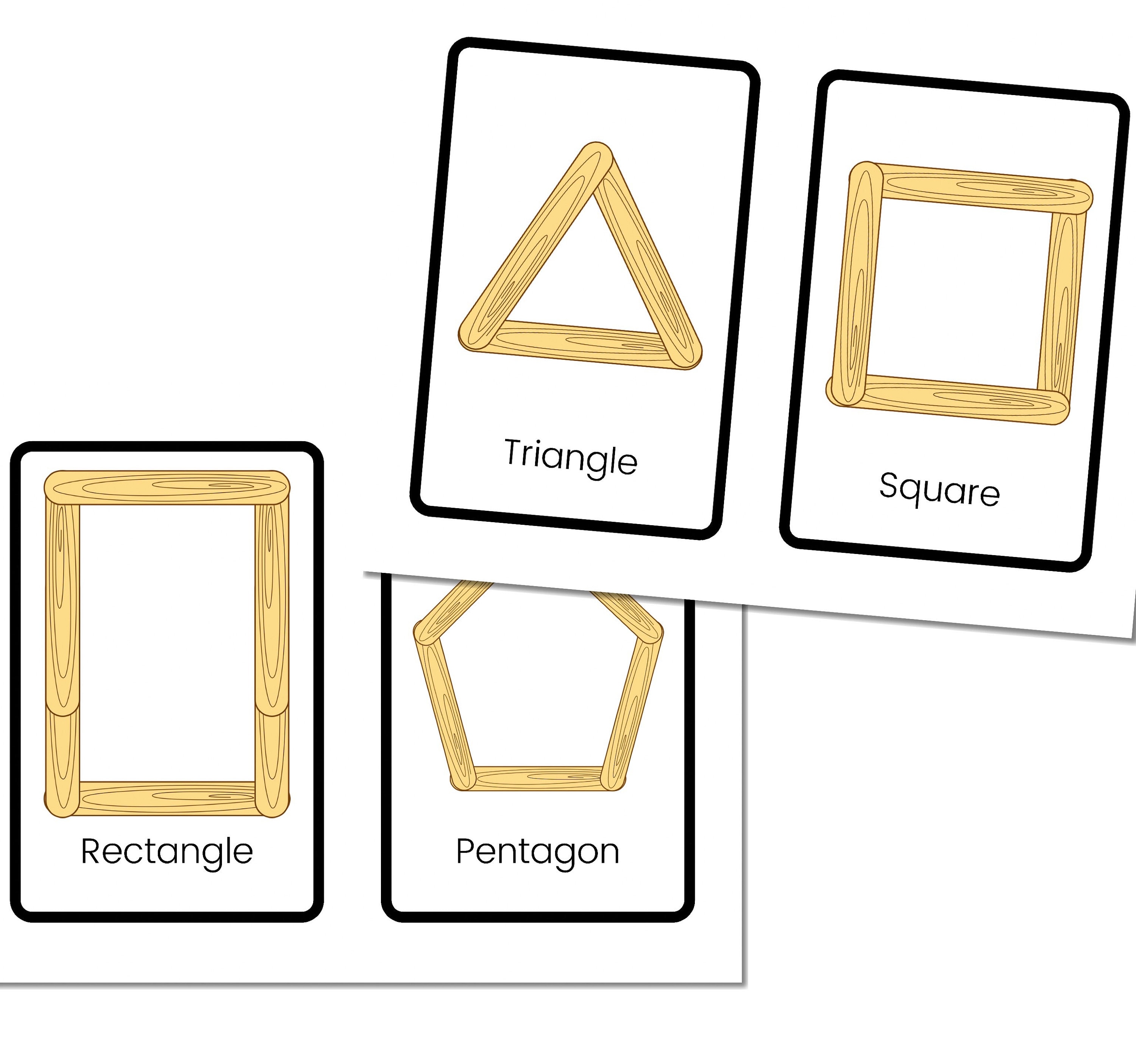 My Popsicle Stick Shapes Activity - Includes Triangle, Square ...