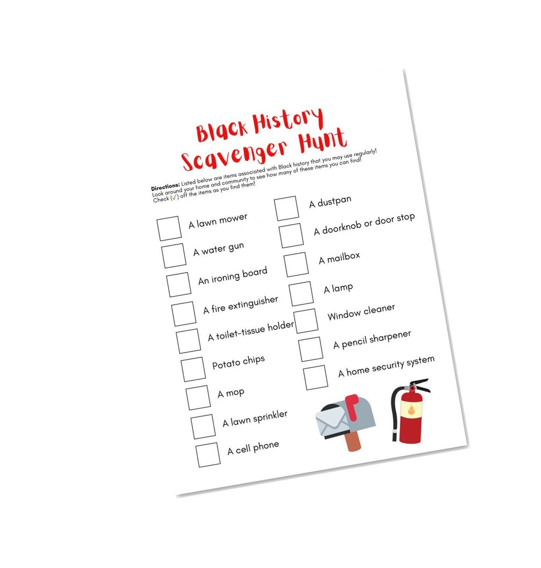Black Inventors Printable Scavenger Hunt *INSTANT DIGITAL DOWNLOAD* - Etsy