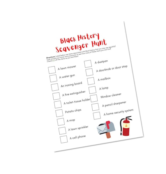 Black Inventors Printable Scavenger Hunt INSTANT DIGITAL - Etsy