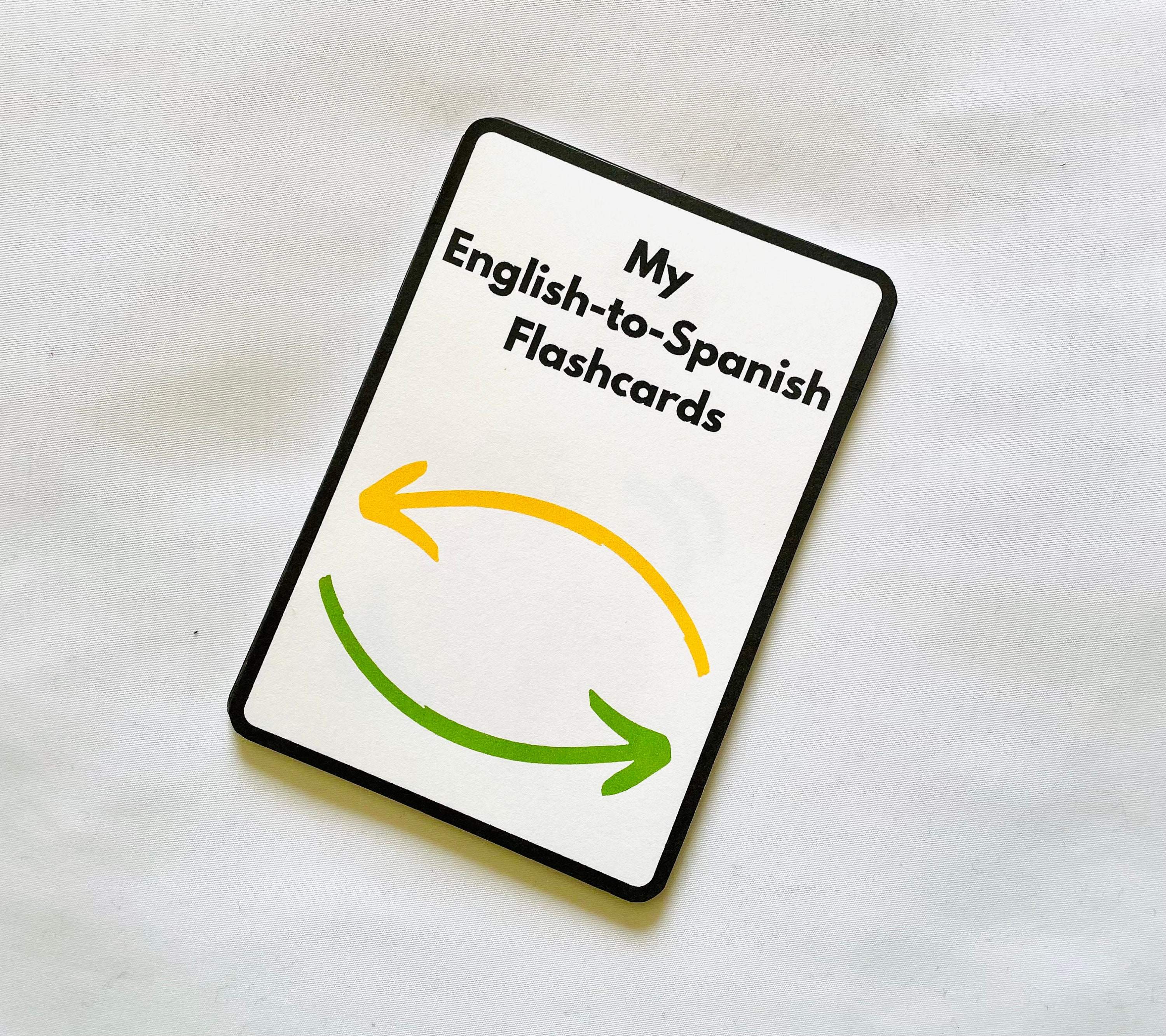 Beginner English-to-spanish Flashcard Set - Includes 12 Introductory ...