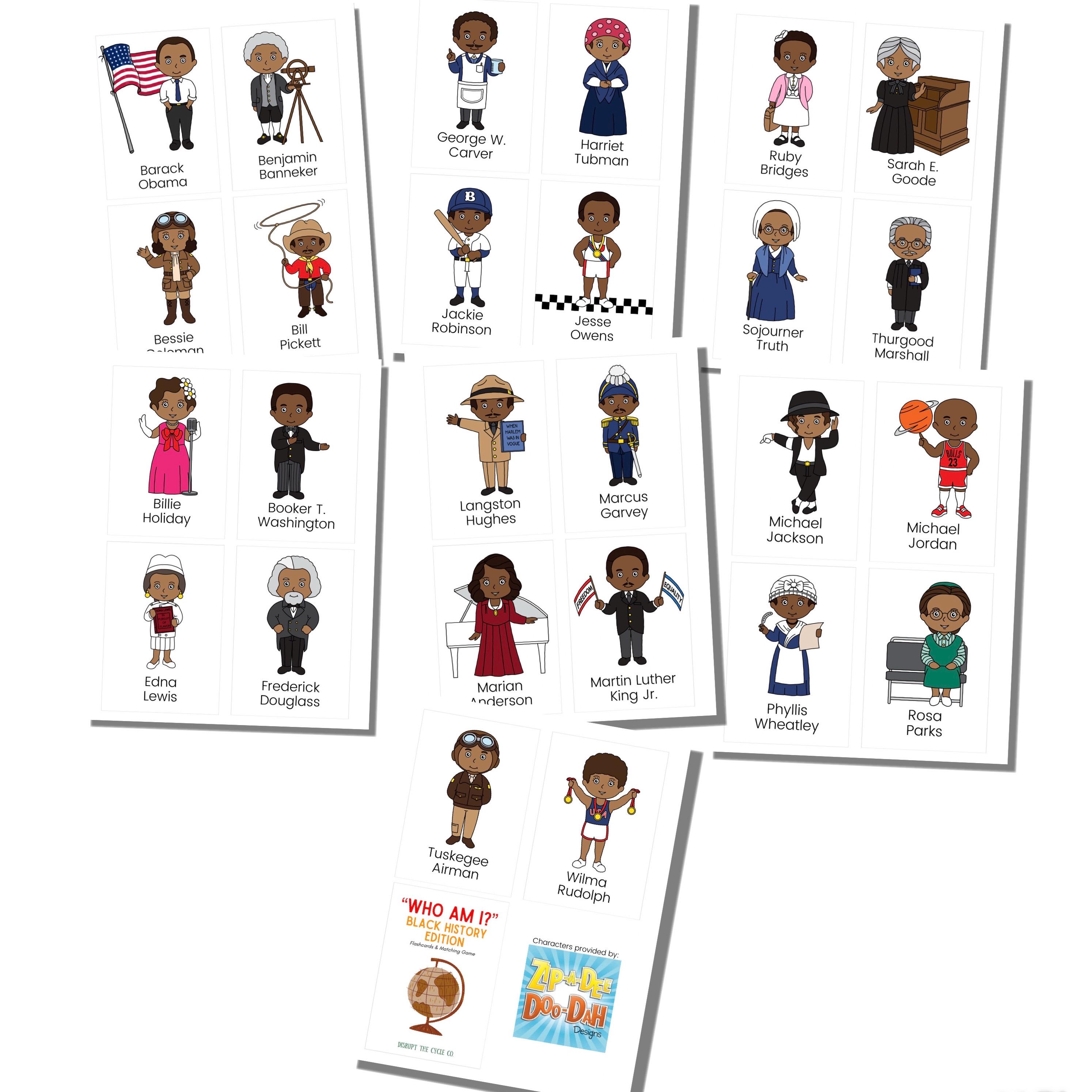 26 Important Figures in Black History - Printable Flashcards With ...