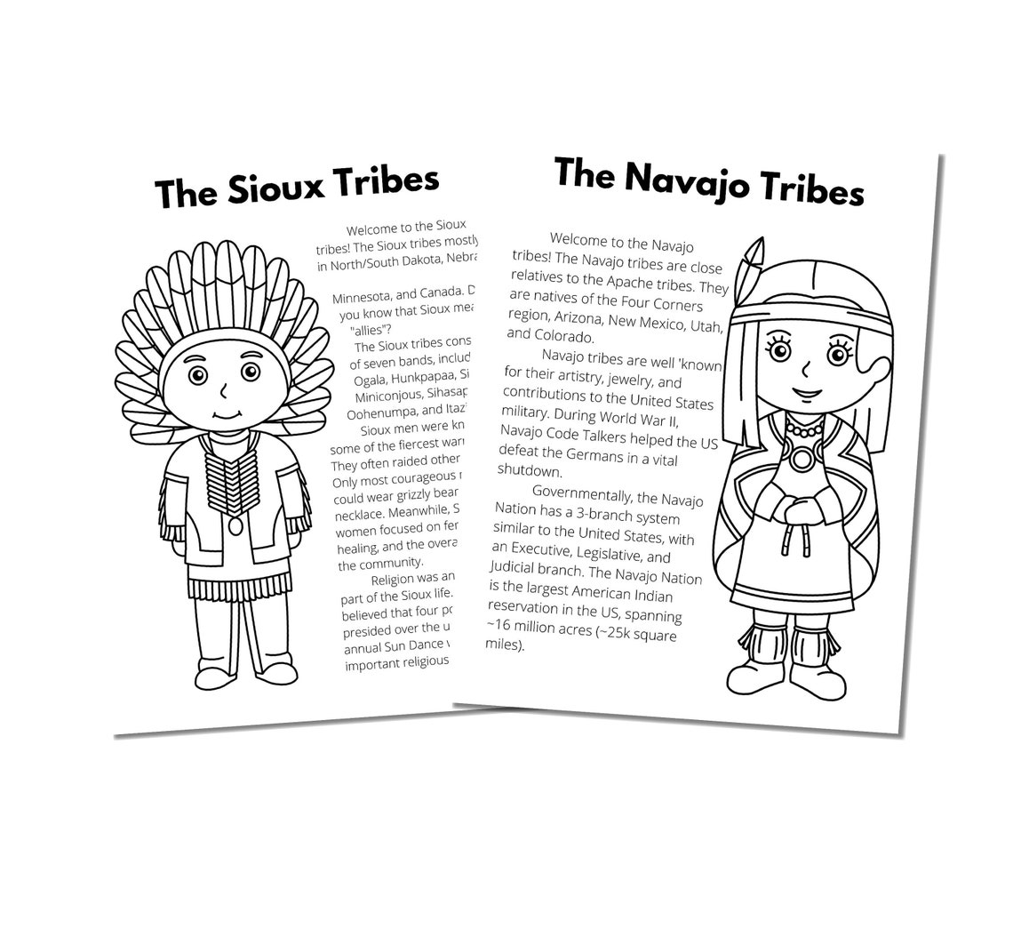 10 Prominent Native American Tribe Reading 1-pagers and - Etsy