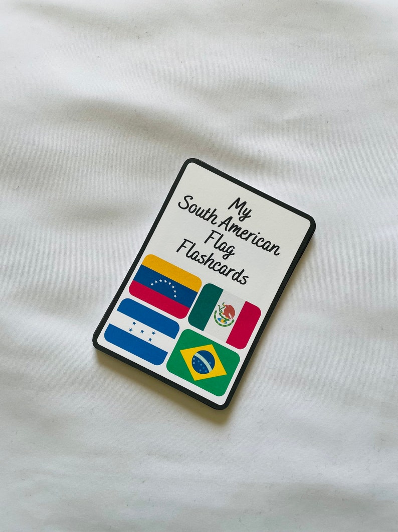 South America Countries Flag Flashcard Set INSTANT DIGITAL | Etsy