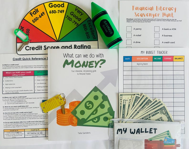Let's Talk Money! Financial Literacy Activity Box - Covers Cash, Credit ...