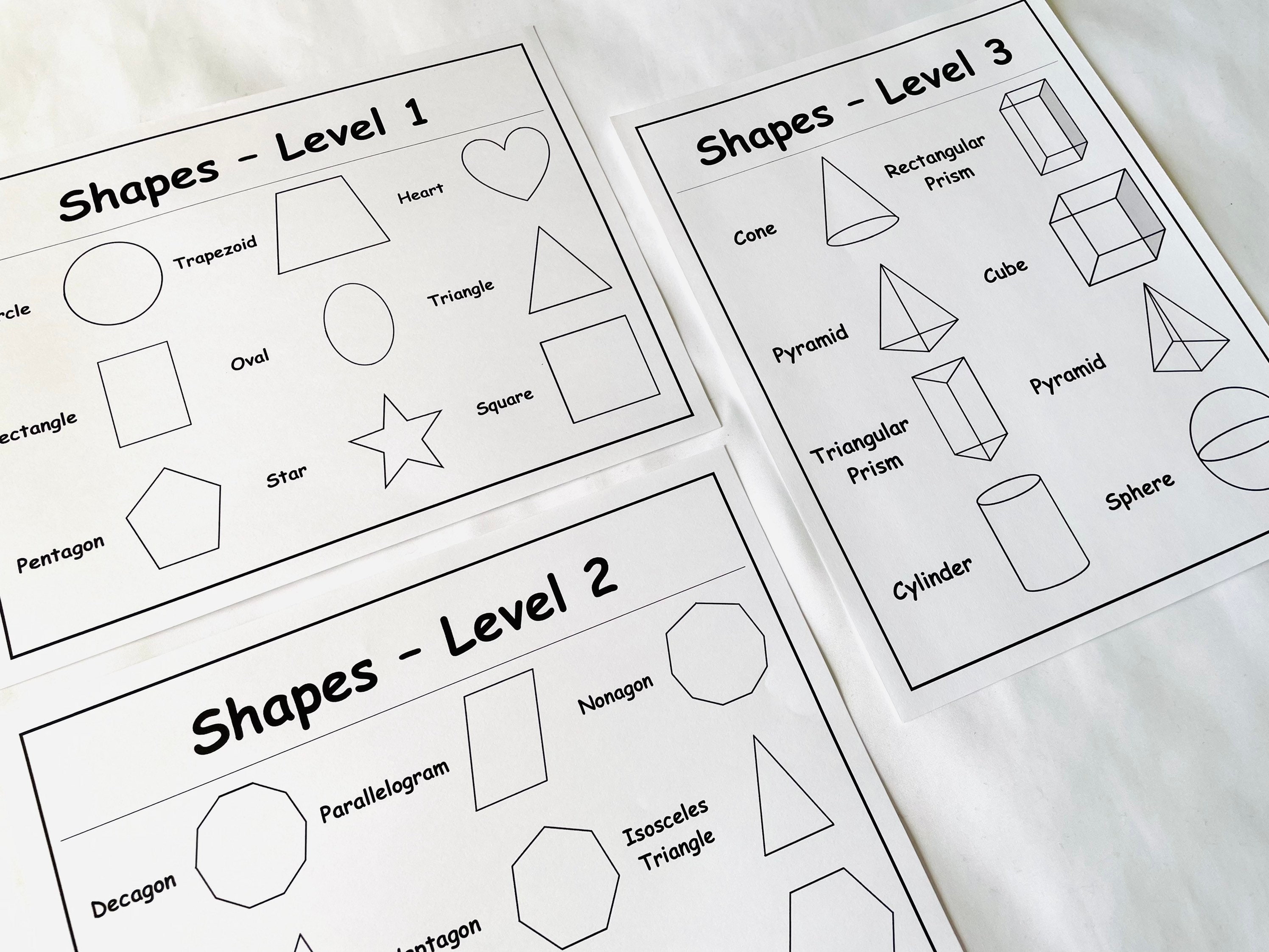 3d Shapes Coloring Pages