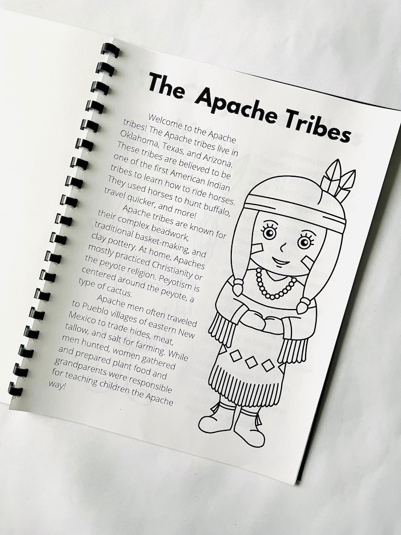10 Prominent Native American Tribe Reading 1-pagers and Coloring Sheets ...