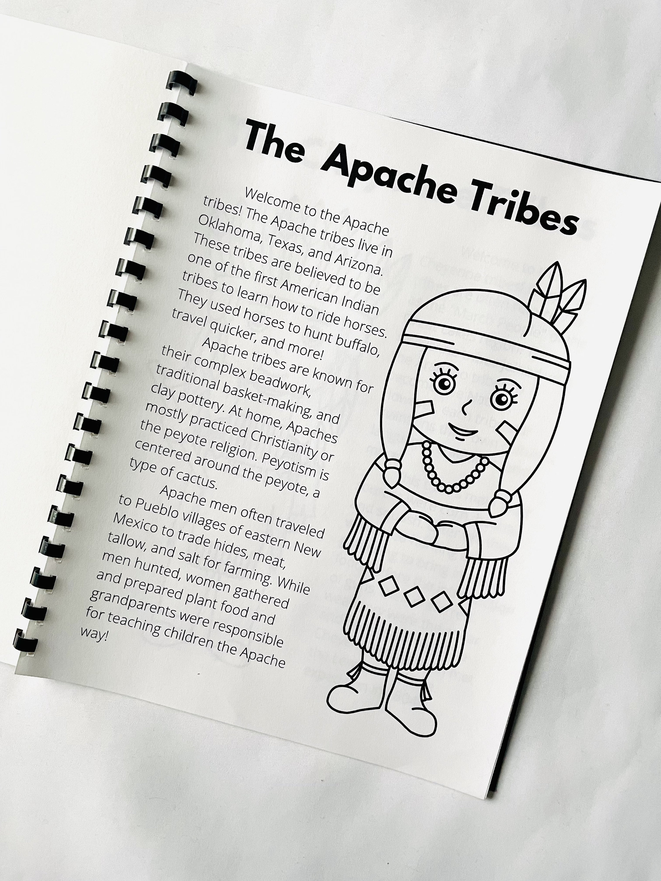 10 Prominent Native American Tribe Reading 1-pagers and Coloring Sheets ...