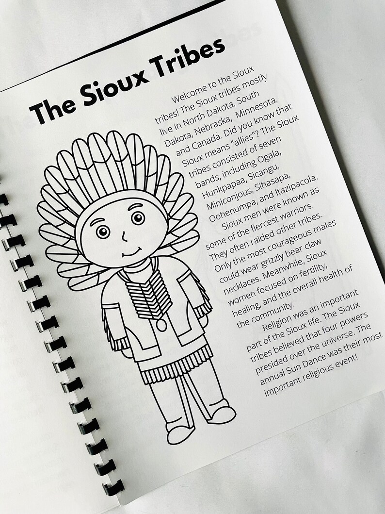 10 Prominent Native American Tribe Reading 1-pagers and Coloring Sheets ...