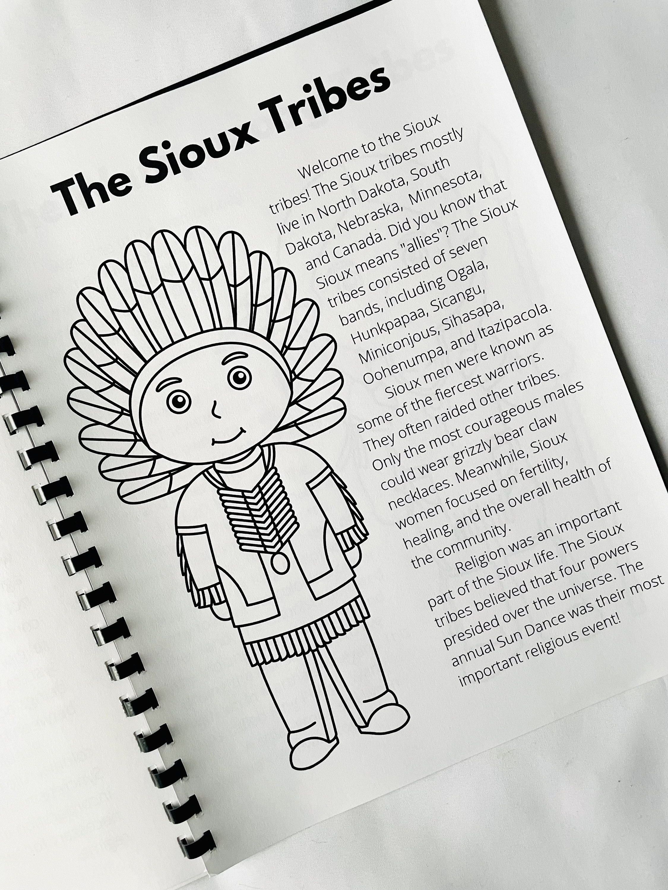 10 Prominent Native American Tribe Reading 1-pagers and Coloring Sheets ...