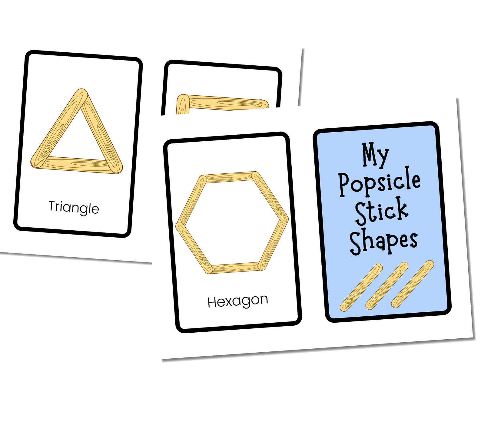 My Popsicle Stick Shapes Activity - Includes Triangle, Square ...