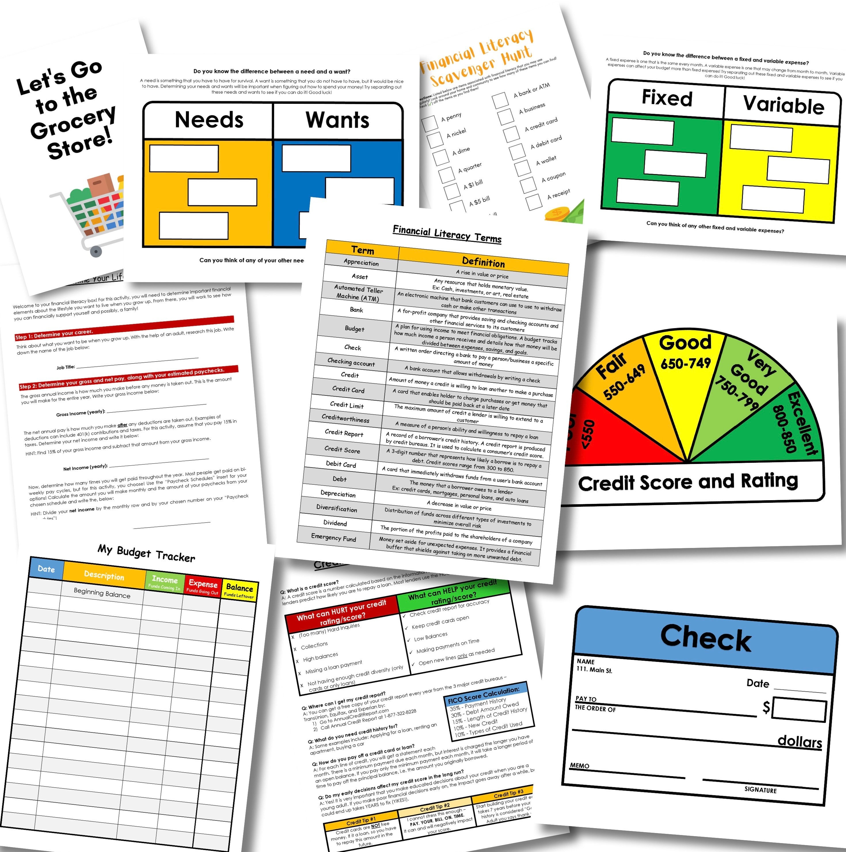 Financial Literacy / Early Education Activity Box (DIGITAL ONLY ...