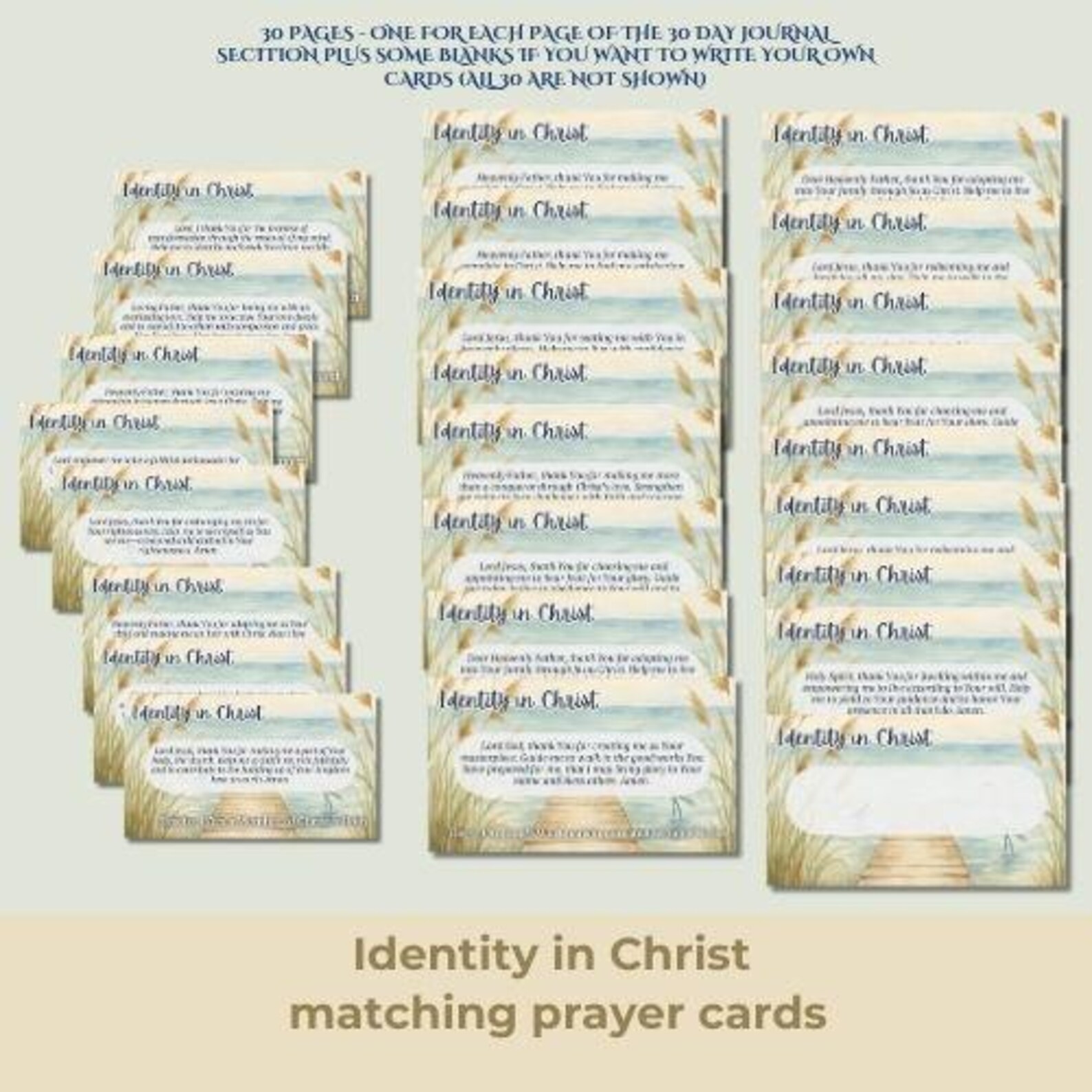 Identity in Christ Journal: Bible Based Prayer Cards (digital Download ...