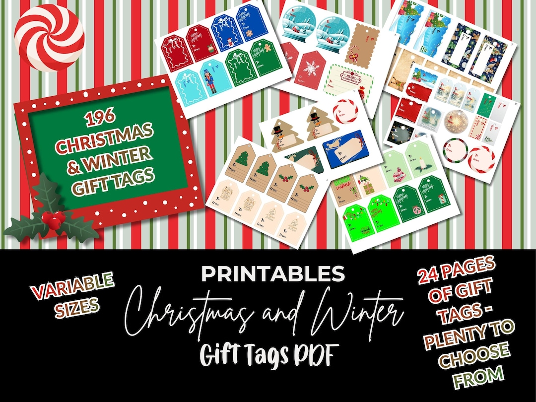 Christmas and Winter Gift Tag Pages | Holiday Fun Pages | Kids & Adults ...
