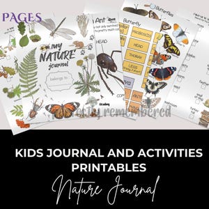 Kids Nature Journal: Fun Activity Sheets (printable) - Etsy