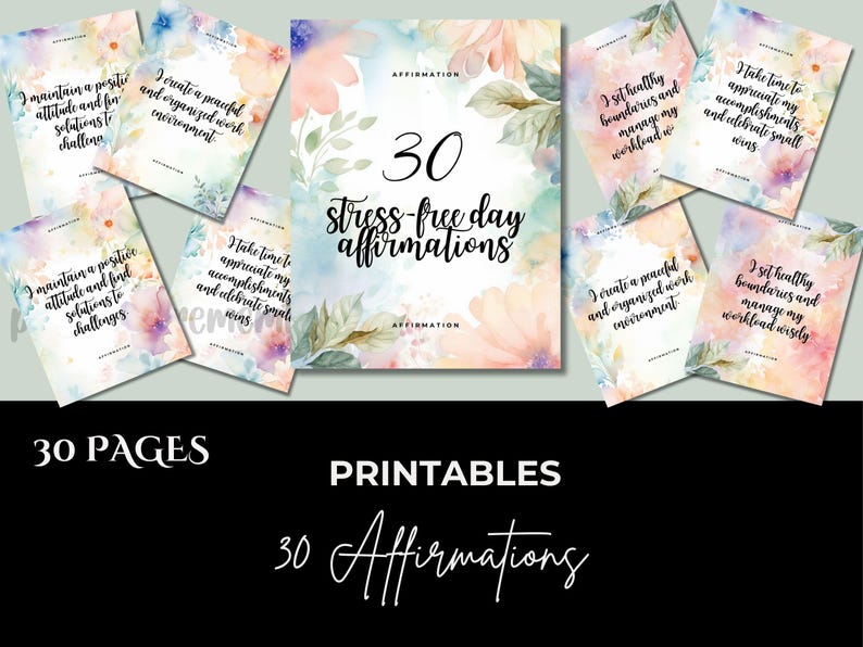 30 Floral Affirmations for Self Care (digital Download) - Etsy