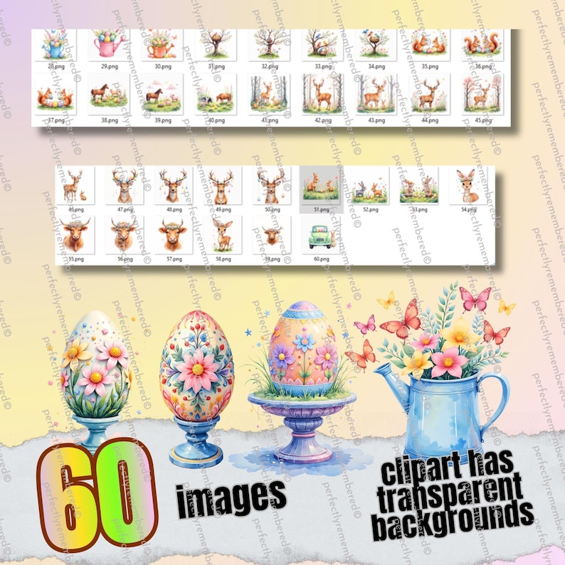 Easter Farm Animals Clipart Bundle, Spring Flower Market Stand ...