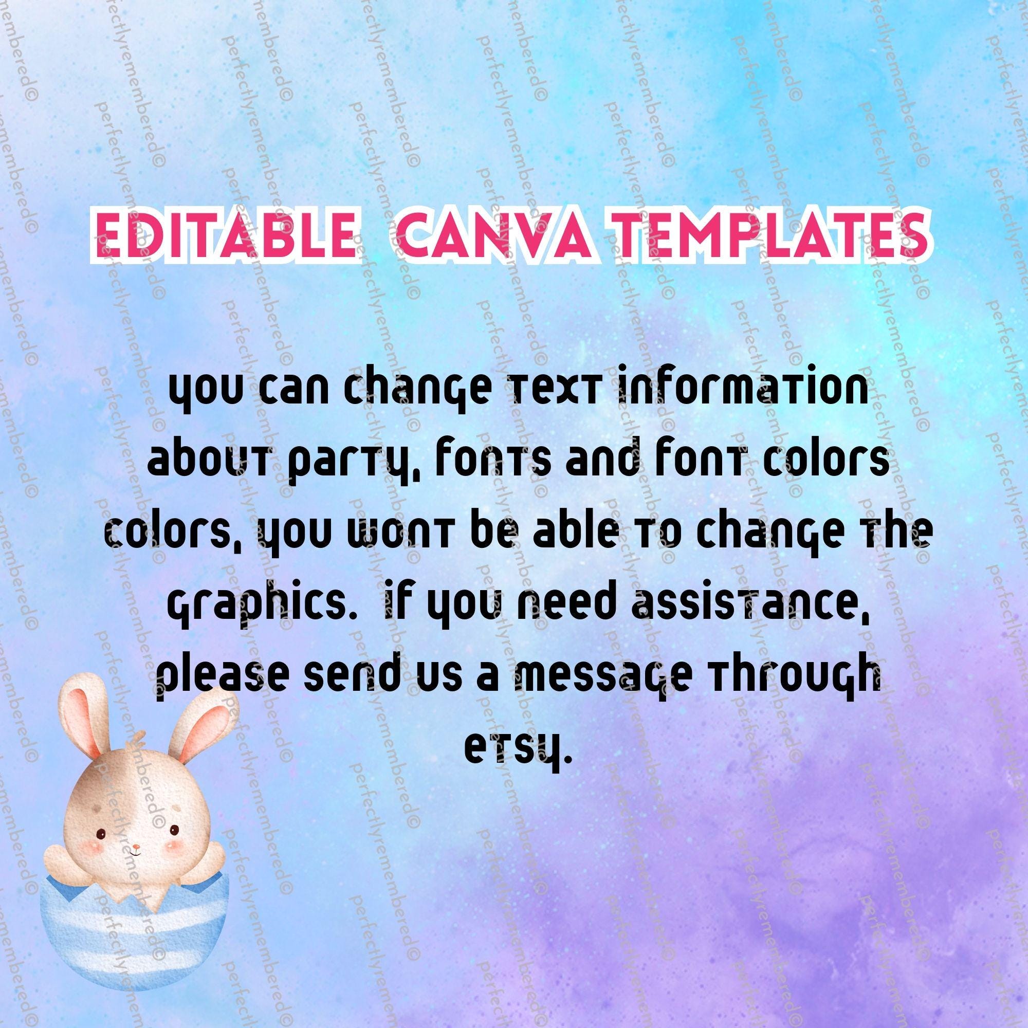 Editable Easter Class Party Invitation Canva Template | Classroom Egg ...