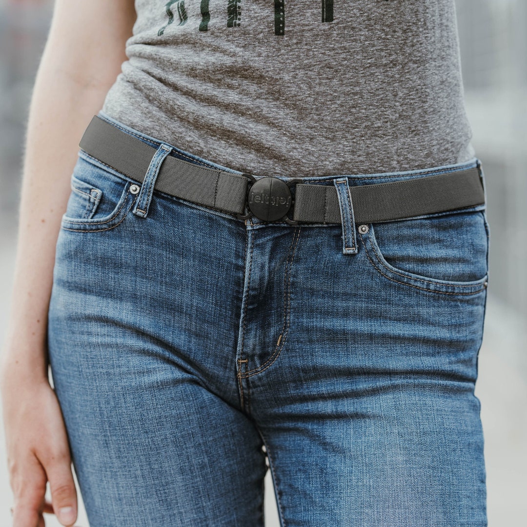 Steel Grey Jelt Belt. No-show, Eco-friendly Elastic Stretch Belt - Etsy