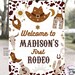 Cowboy My First Rodeo Welcome Sign Birthday Sign Editable Wild West ...