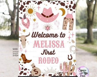 My FIRST RODEO Birthday Welcome Sign Template Printable Wild - Etsy