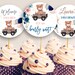 Editable Cupcake Toppers Teddy Bear Baby Shower Favors Gift Tags Favor ...