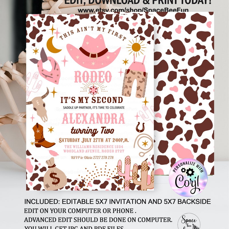 Rodeo Party Invitation - Etsy