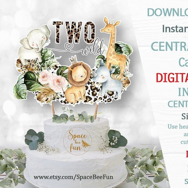 Two Wild Cake Topper - Etsy