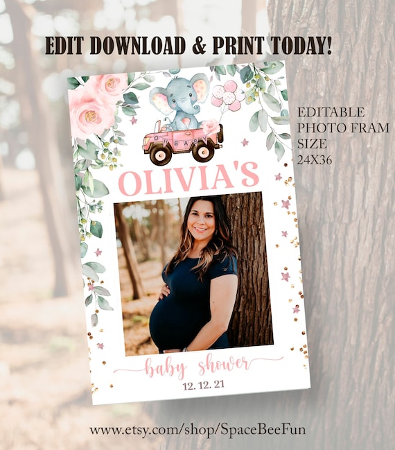 EDITABLE Photo Booth Frame Baby Shower Picture Frame Photo Booth Prop editable-photo-booth-frame-baby-shower-picture-frame-photo-booth-prop
