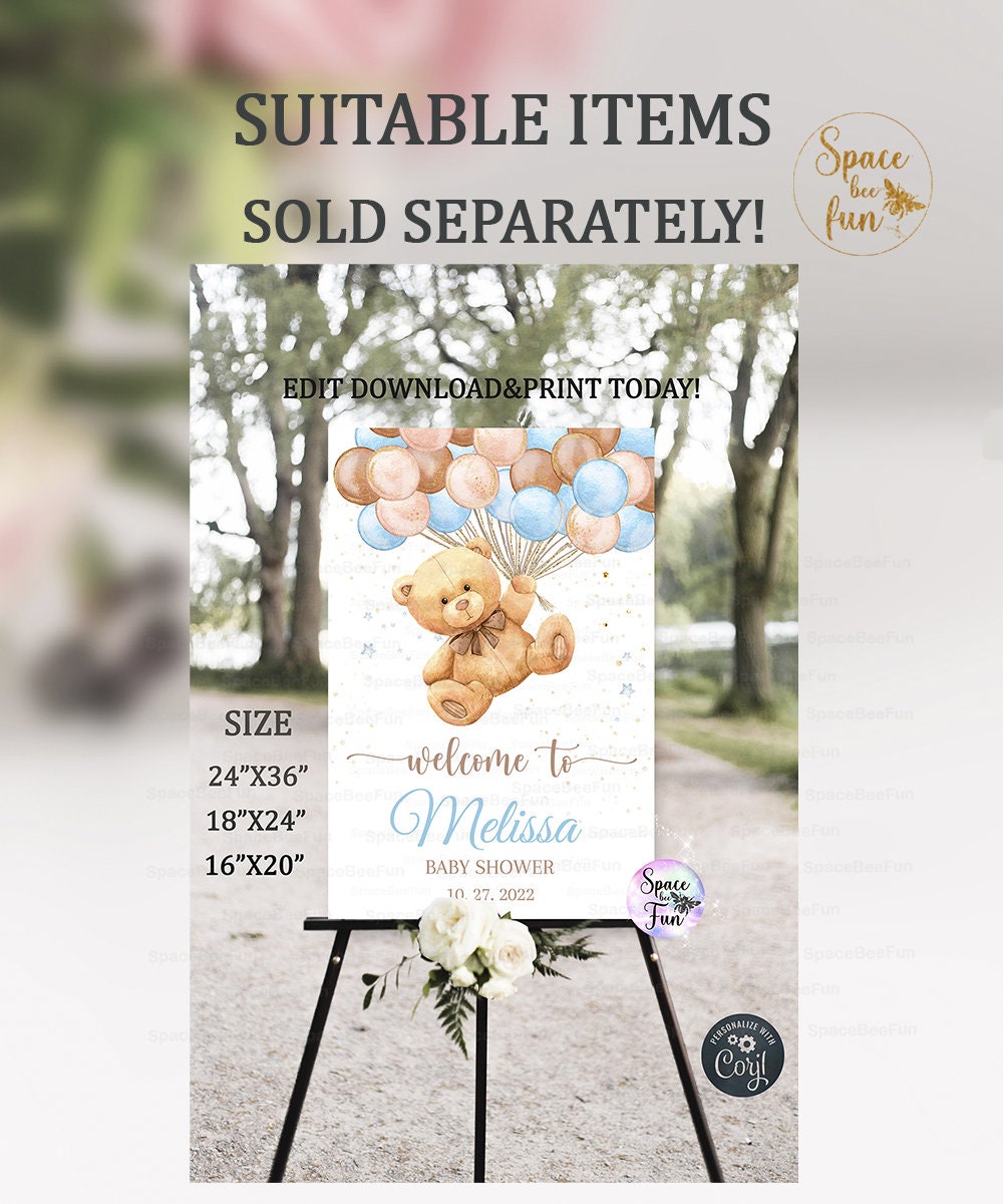 Cake Topper Baby Shower Teddy Bear Centerpiece Decoration Baby - Etsy