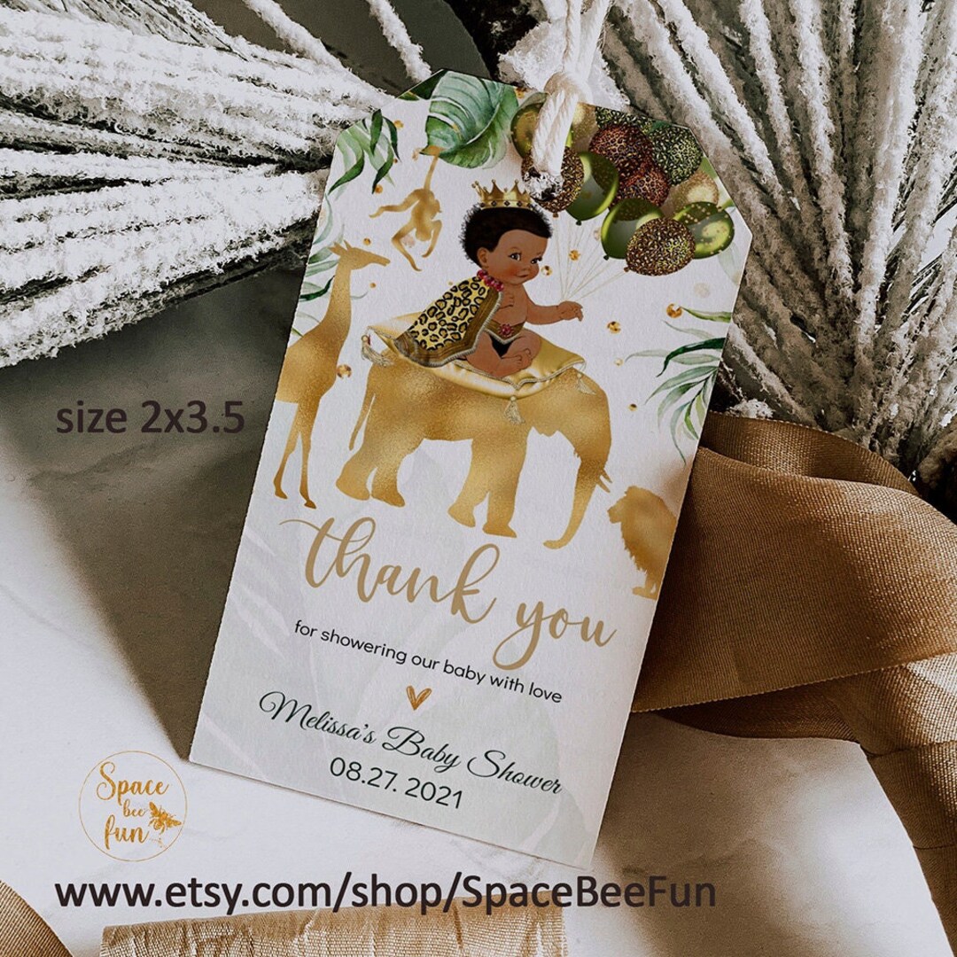 Safari Baby Shower Favor Tags Gift Tags Safari Animals Editable Jungle ...