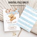 Editable Teddy Bear Baby Shower Invitation Bundle With Teddy - Etsy