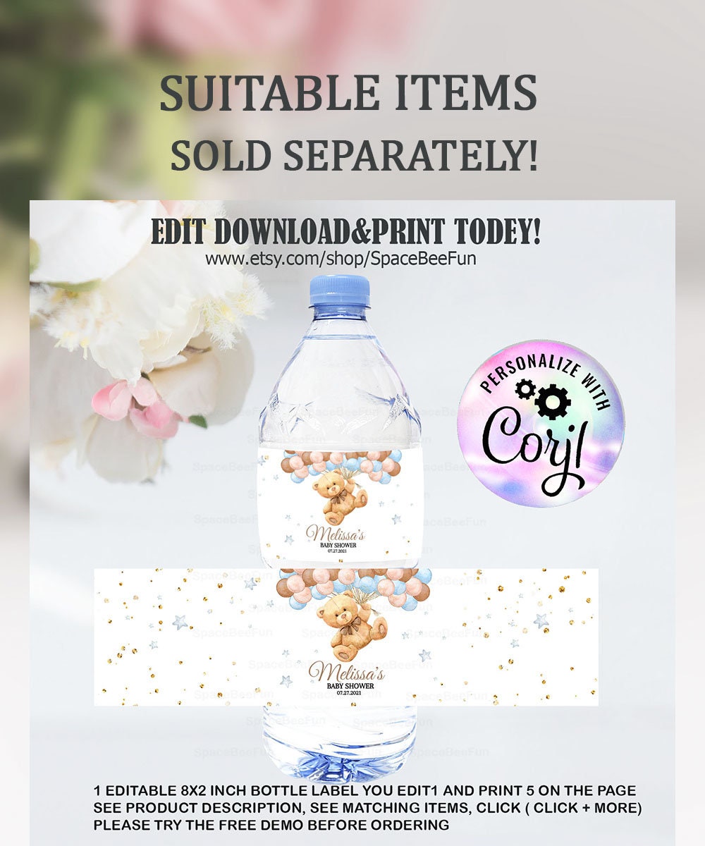 Cake Topper Baby Shower Teddy Bear Centerpiece Decoration Baby - Etsy