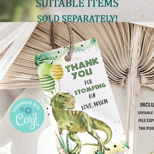 Editable Dinosaur Three Rex Welcome Sign Boy, Dinosaur Party Birthday ...