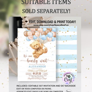 Cake Topper Baby Shower Teddy Bear Centerpiece Decoration Baby Shower ...