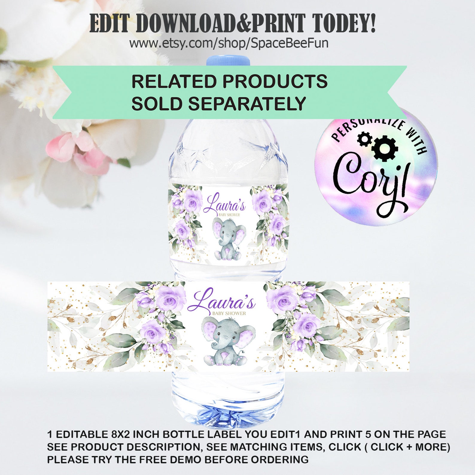 Zoom Virtual Baby Shower Invite Zoom Background Welcome | Etsy