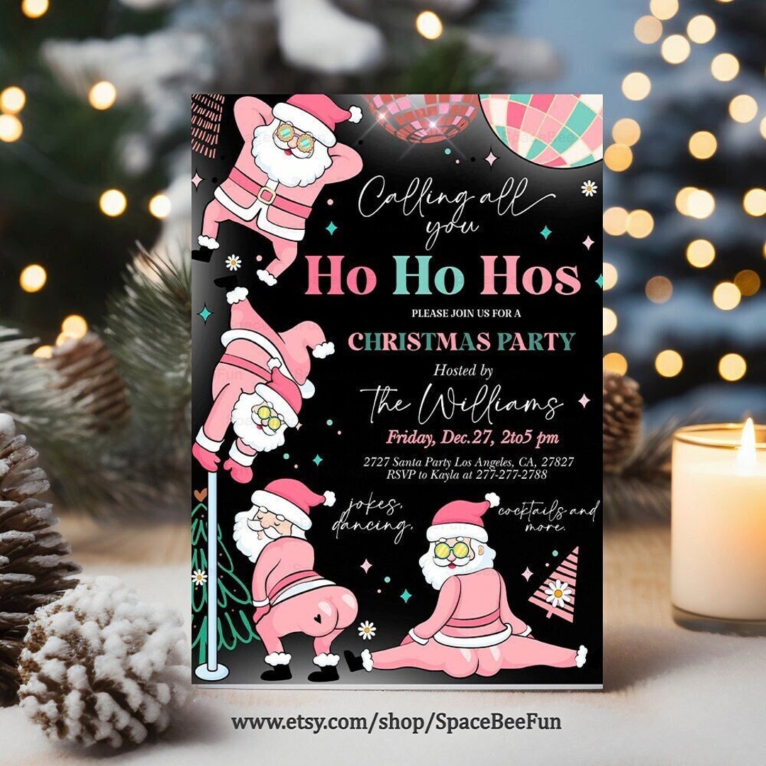 EDITABLE Christmas Invitation Santa Invitation E-card Phone Text ...