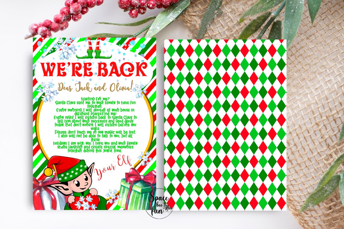 Editable Elf Letter Printable Letter From Elf Your Elf - Etsy