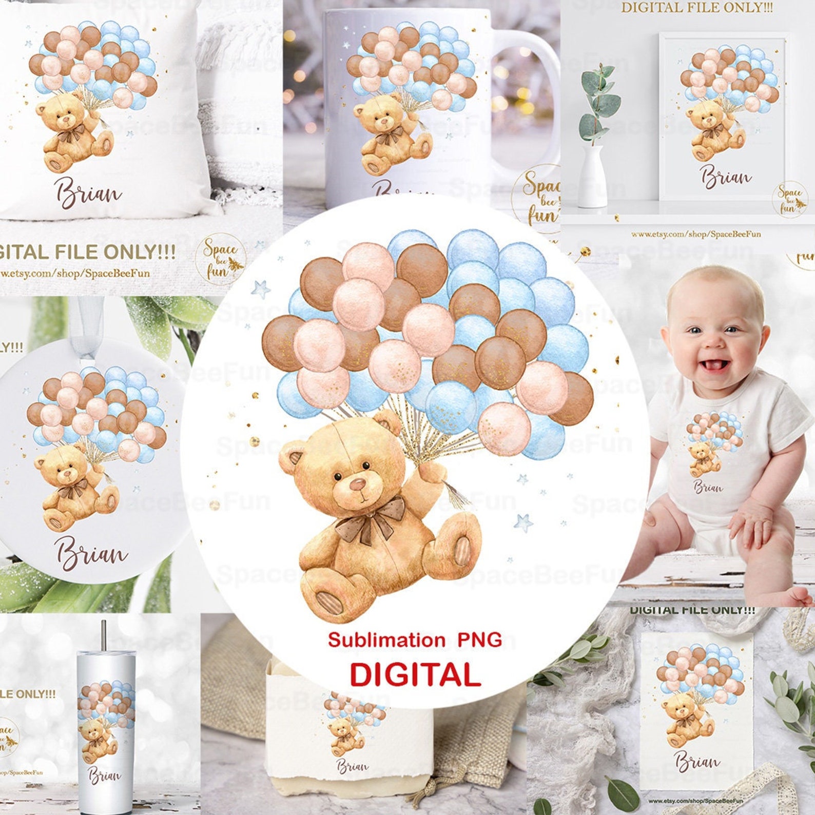 Teddy Bear Sublimation Designs Downloads PNG Sublimation | Etsy