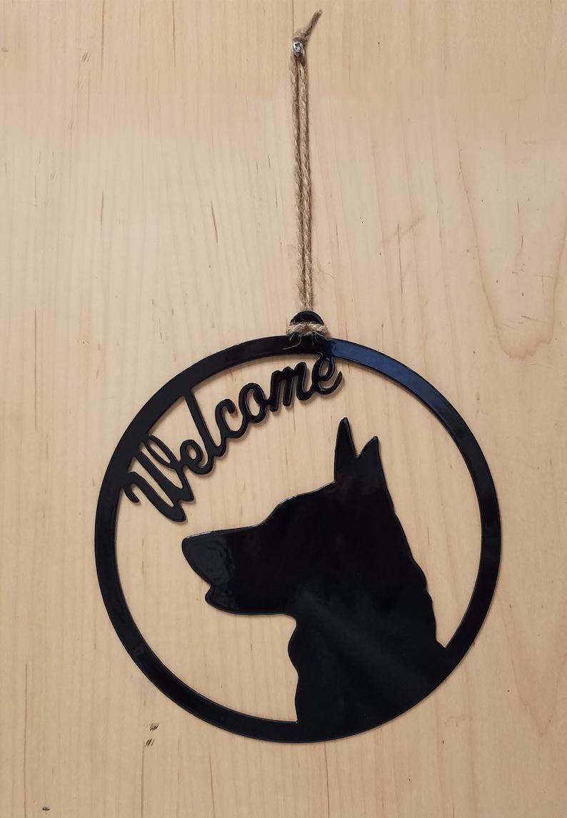 German Shepherd Welcome Sign Hanger - Etsy
