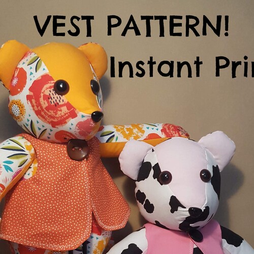 PDF Memory Teddy Bear Sewing PATTERN & Tutorial Pattern for - Etsy
