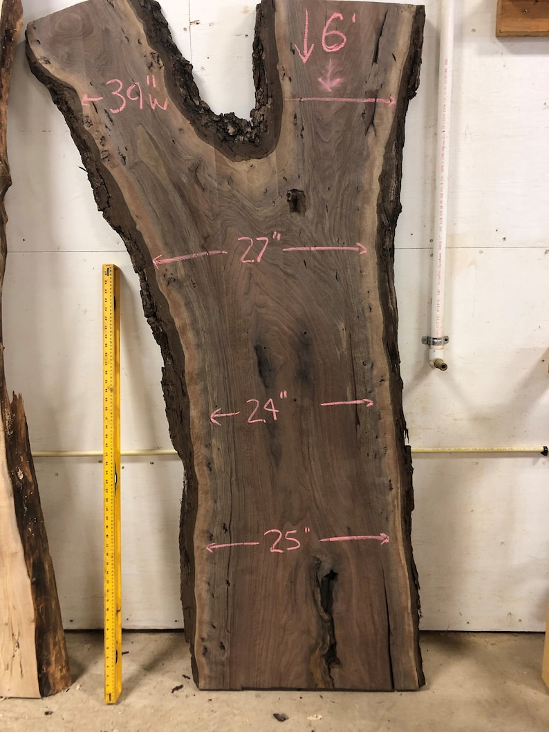 Black Walnut Extra Large Live Edge Slabs up to 104 - Etsy