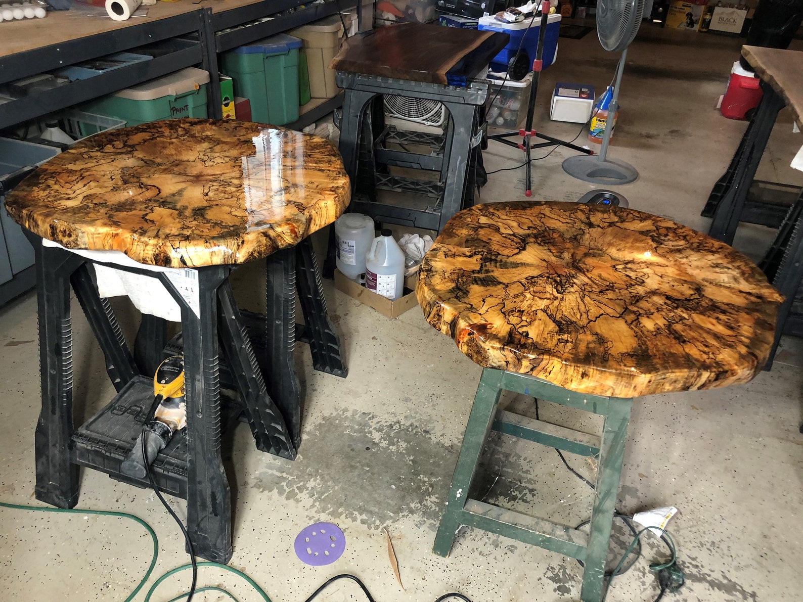 Live Edge Rounds Spalted Maple With Clear Epoxy Resin Shell | Etsy